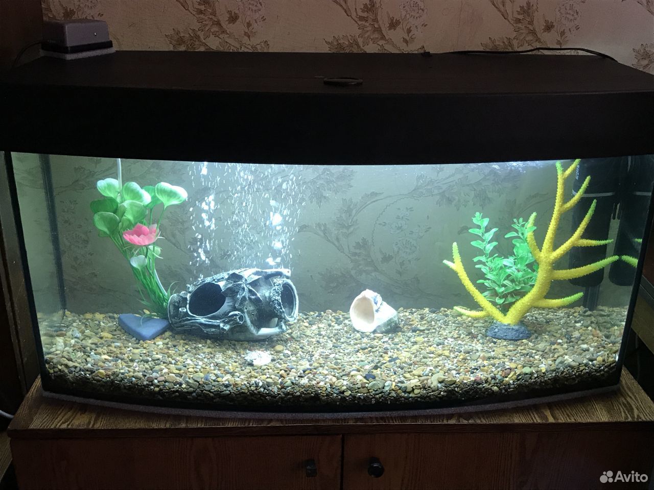 Панорамный аквариум 130 литров полный комплект