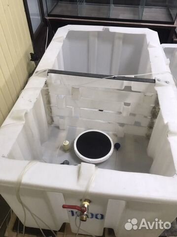 Бак емкости пластиковые для рыб для воды 1000л