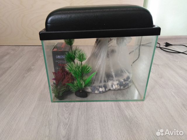 Аквариум 14л+фильтр и декор