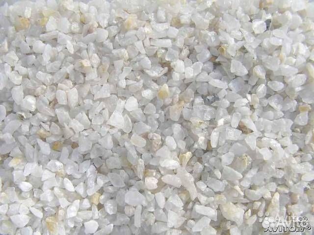 Кварц жильный дробленный белый грунт для аквариума